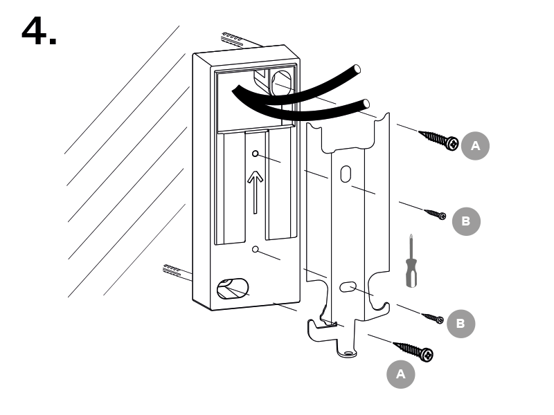 Surface installation on mounting backplate | 2N Access Unit M | Manuais ...